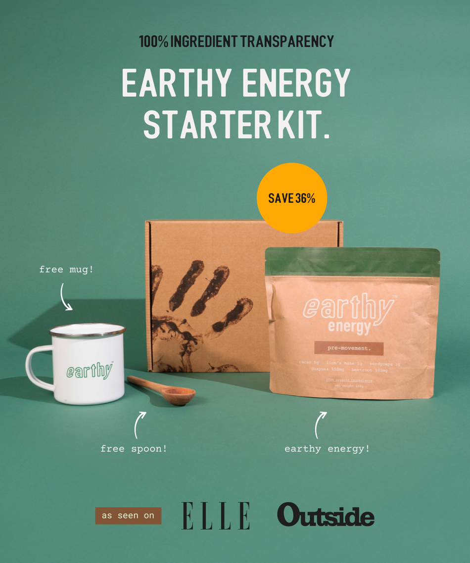 earthy ⚡ energy drink | organic cacao + functional mushrooms